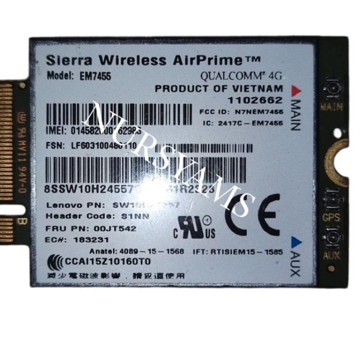 Jual Part Modem Rakitan Adapter Module L850-GL DW5821E EM7430 EM7455 ...