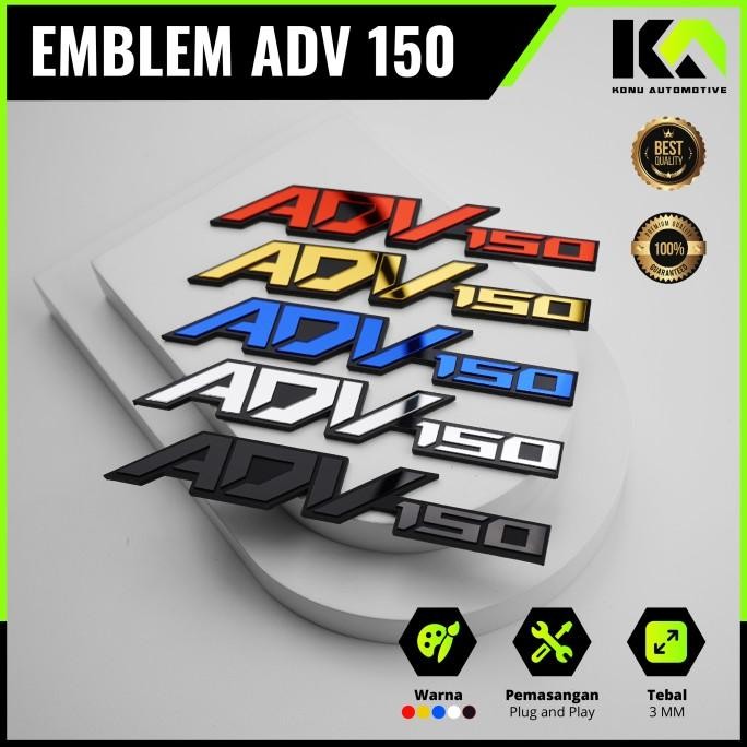 Jual EMBLEM ADV 150 EMBLEM MOTOR ADV LOGO ADV TIMBUL 3D BUKAN STIKER ...