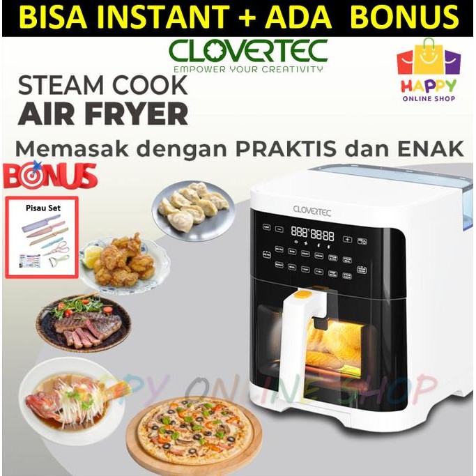 Jual Clovertec Steamer Air Fryer Oven 6L XL 800W 10 Menu | Shopee Indonesia