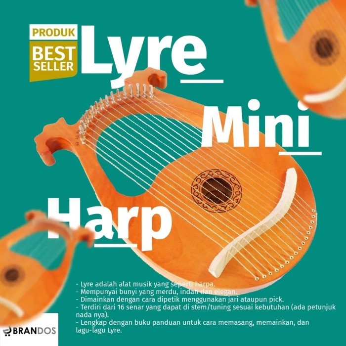 Jual Lyre Mini Harp 16 Strings Harpa Kecil LY16 | Shopee Indonesia
