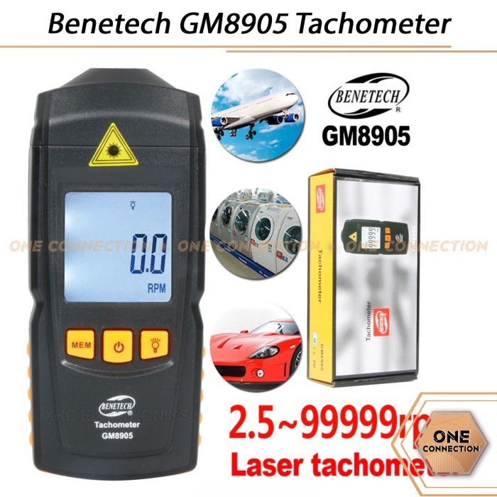 Jual Benetech GM8905 Tachometer Alat Ukur Putaran Laser Digital RPM Meter | Shopee Indonesia