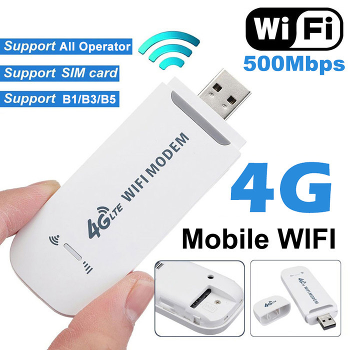 Jual Modem WiFi USB 4G All Operator LTE SIM Card Dongle 500Mbps Modem ...