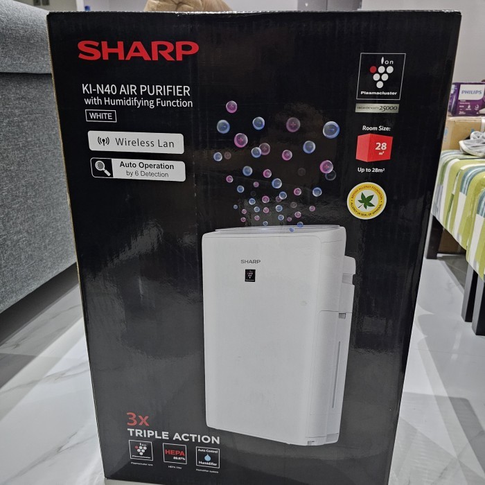 Jual Sharp Air Purifier Humidifier KI-N40Y Baru Garansi Resmi | Shopee ...