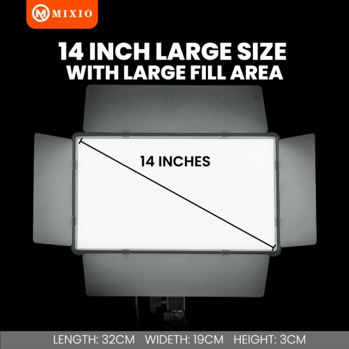 Jual MIXIO PL200 14" Lampu Foto LED Video Light LIVE STREAMING ...