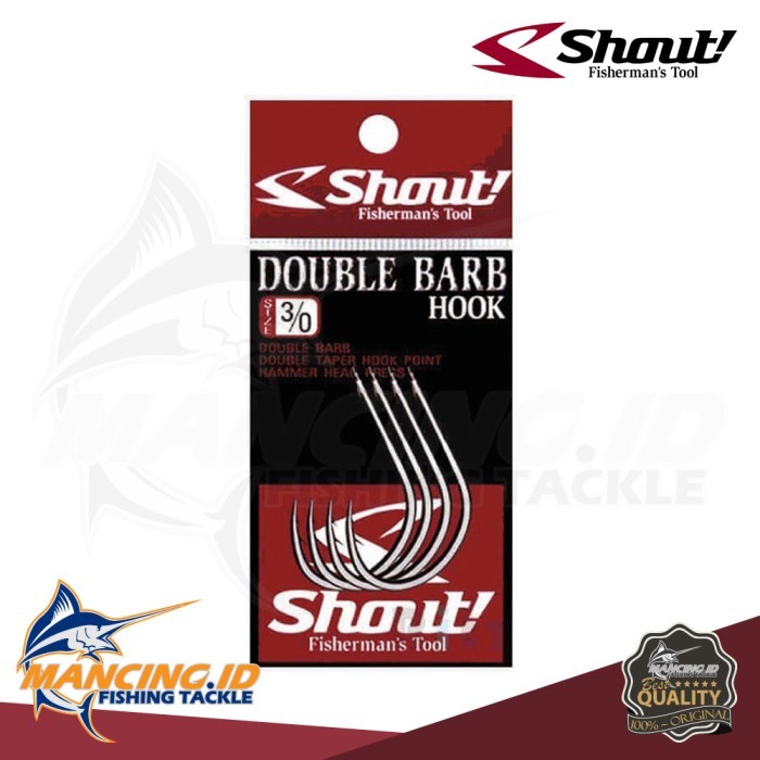 Jual Shout Double Barb Hook 35-DB Mata Kail Pancing Kuat Besar tajam Japan | Shopee Indonesia