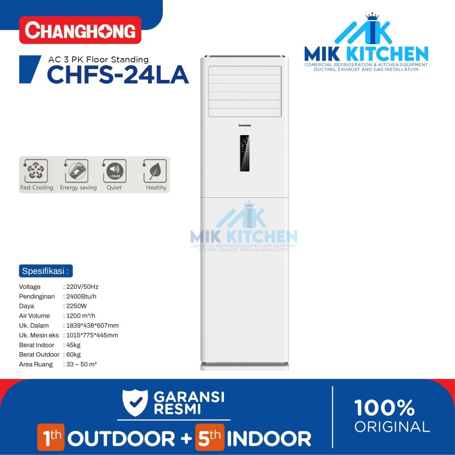 Jual CHANGHONG AC 3PK Floor Standing CHFS-24LA / CHFS 24LA / CHFS 24 LA | Shopee Indonesia