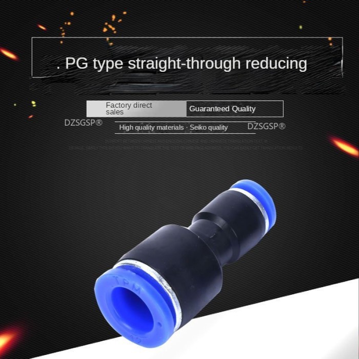 Jual CHROMEE Tube Straight Fitting Reducer Adapter Quick Release Fit ...