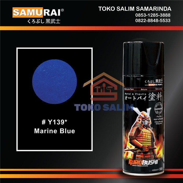 Jual :0:0:0] Cat semprot/ Pilox- SAMURAI PAINT- Y139 Marine Blue* (Seri ...