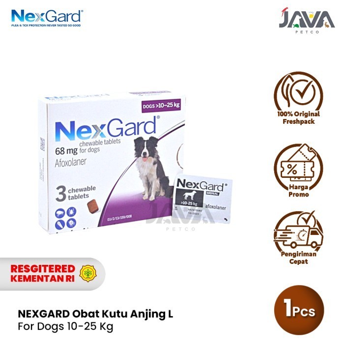Jual Terbaru Obat Kutu Anjing Dan Demodex NEXGARD Dog L 10-25 Kg 1 chew | Shopee Indonesia
