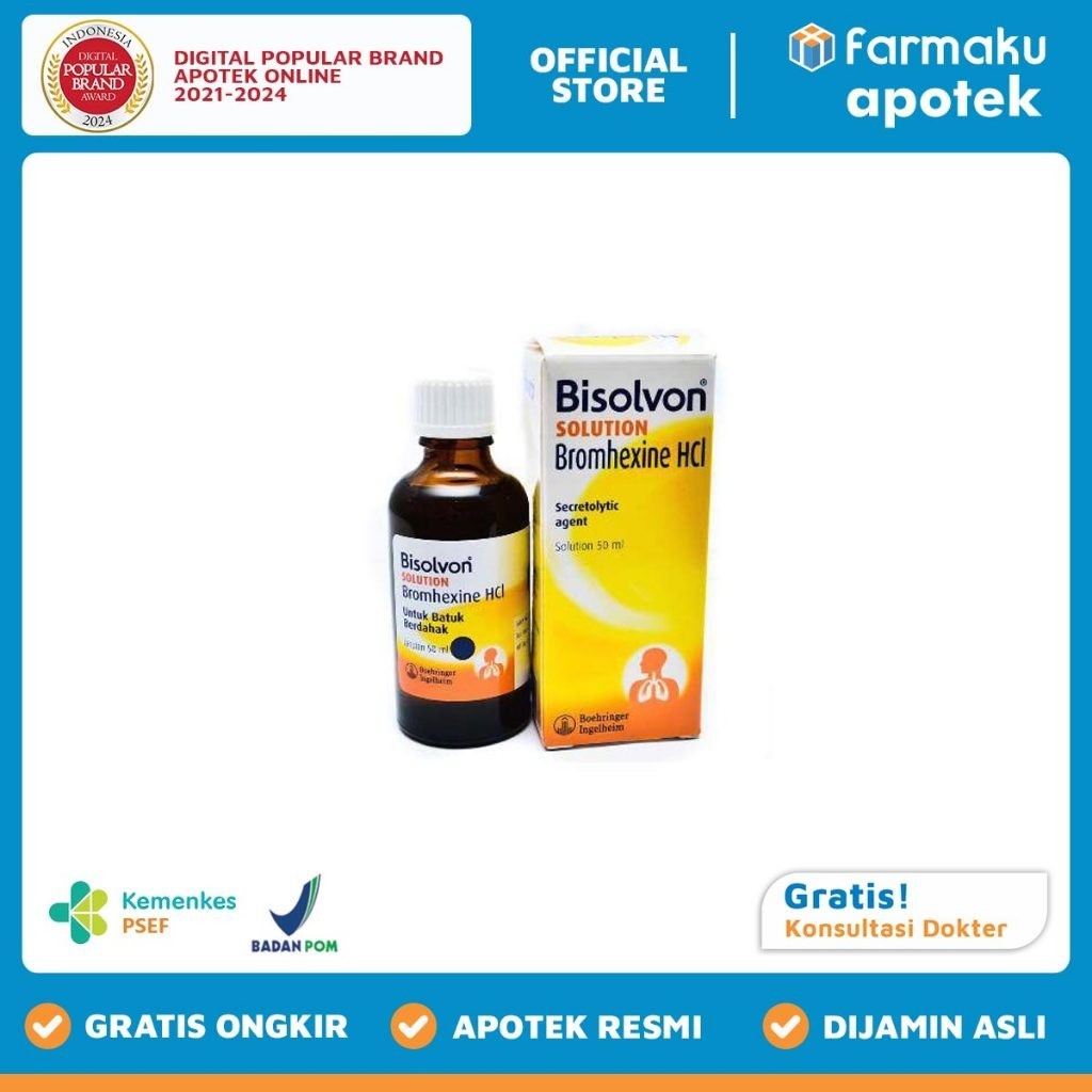 Jual Bisolvon Solution 50 ml - TJD | Shopee Indonesia