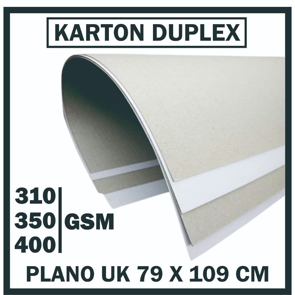 Jual Kertas Karton Duplex Plano TEBAL 250/310/350/400 gr 79 x 109 cm ...
