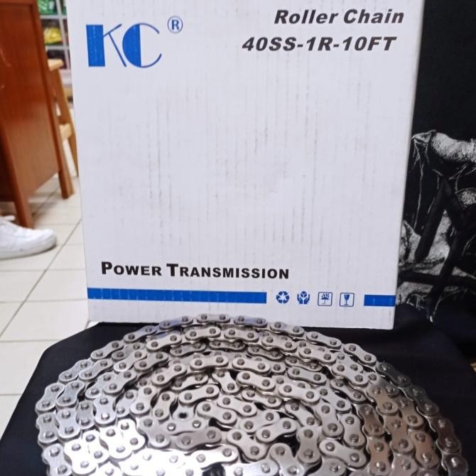 Jual ROLLER CHAIN/RANTAI MESIN RS40x1 KC SS/Stainless RS40-1R | Shopee ...