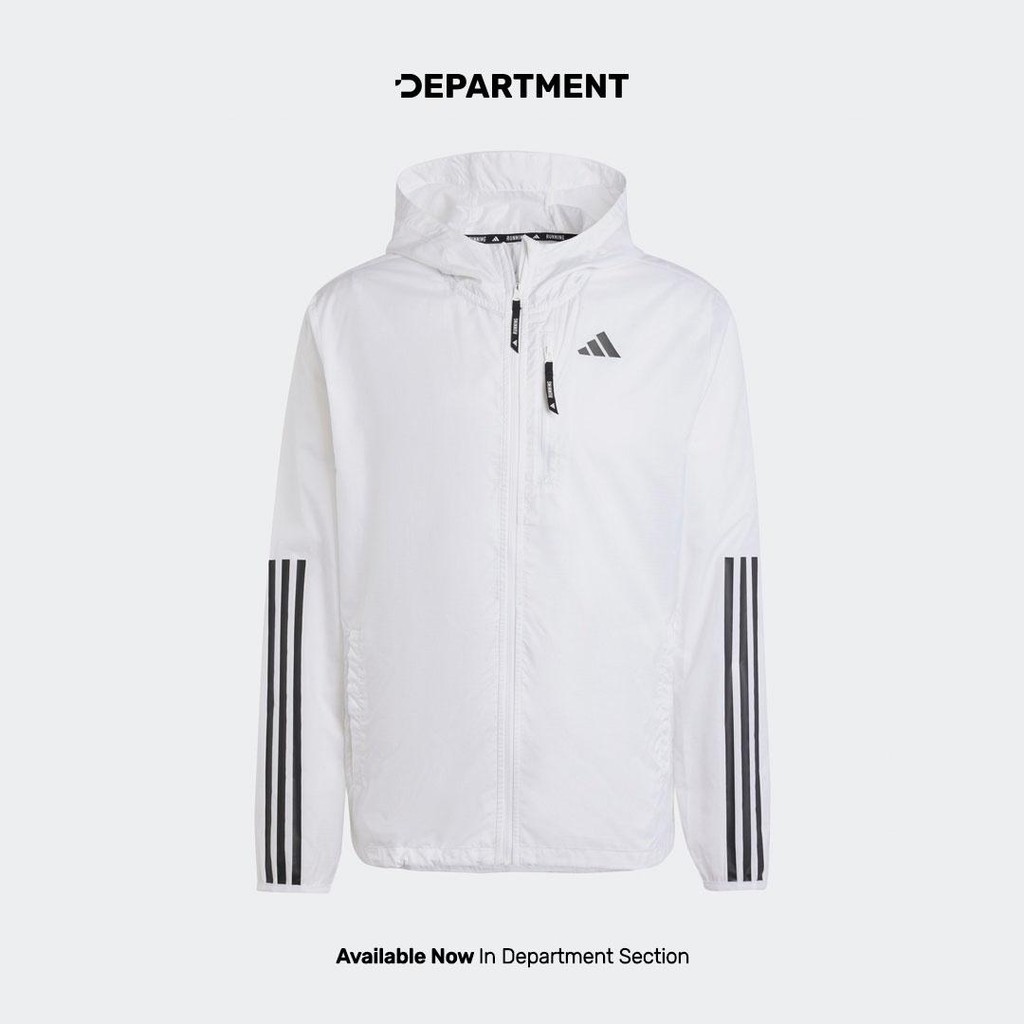 Jual ADIDAS Jaket Lari Pria OWN THE RUN 3-STRIPES IQ3845 ORIGINAL ...