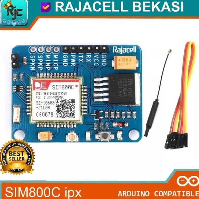 Jual BEST SELLER SIM800C IPX MODULE GSM GPRS BLUETOOTH PENGGANTI SIM900A FOR ARDUINO | Shopee ...