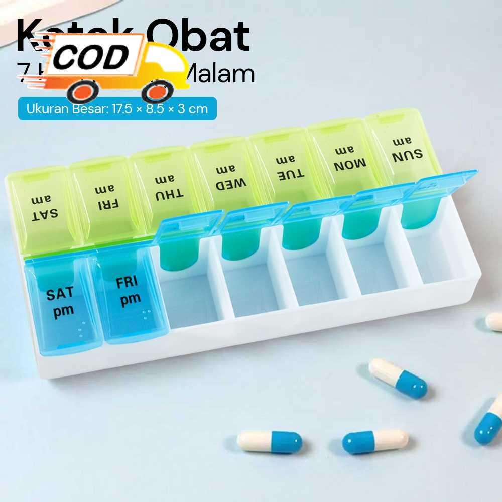 Jual Kotak Obat2an Mini Travel Transparan Organizer 7 Hari Siang Malam ...