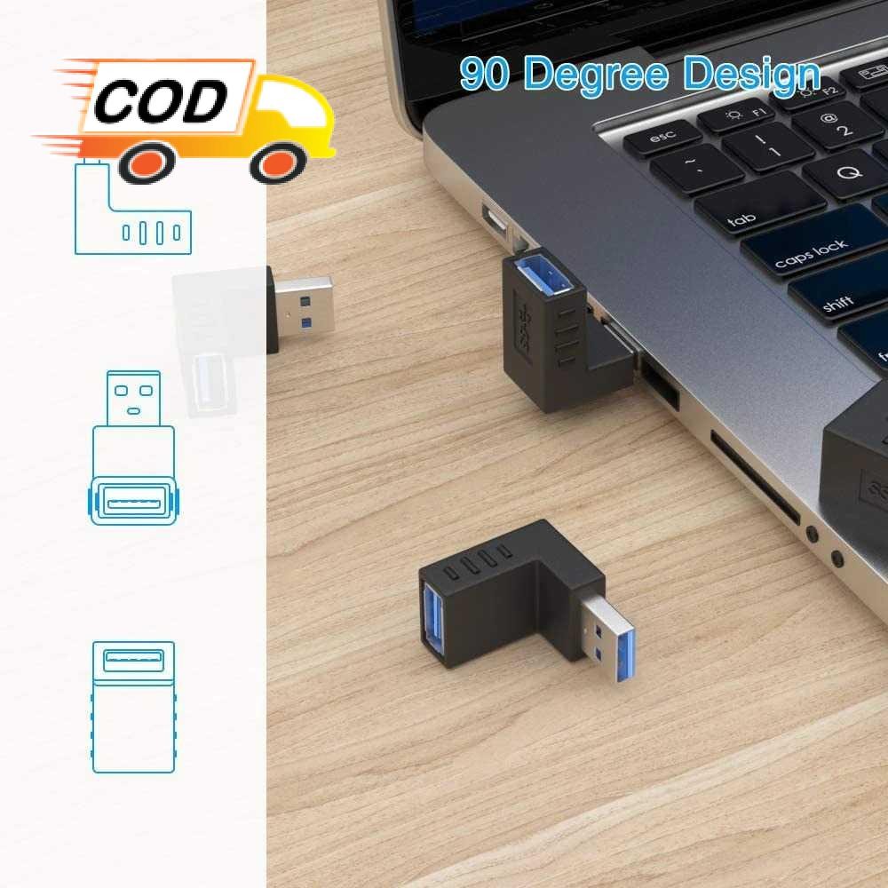 Jual Converter USB 3.0 Type A Male ke A Female Upward L Shape Adaptor ...