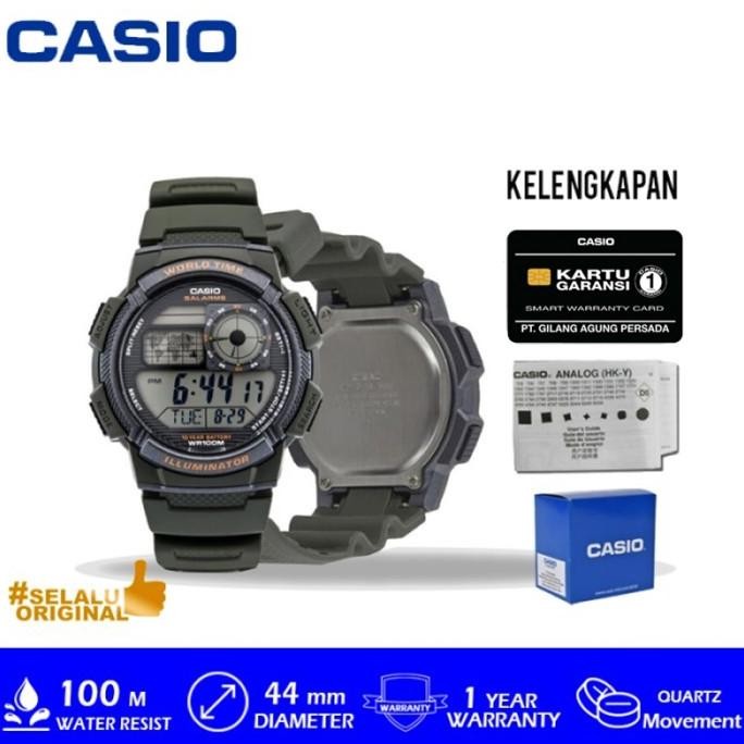 Jual Casio GENERAL AE-1000W-3AVDF / AE 1000W 3AVDF / AE1000W ORIGINAL | Shopee Indonesia