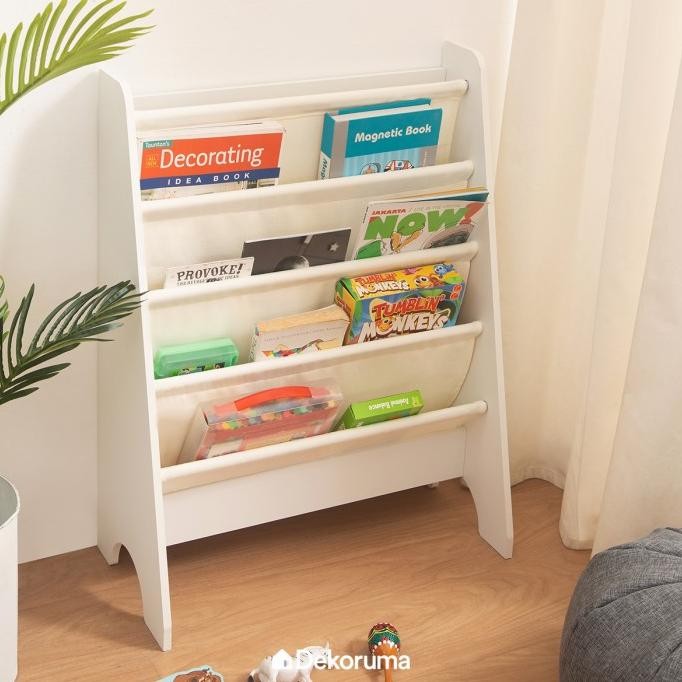 Jual Pira Rak Buku Anak Kayu | Kids BookShelf BOHO BC60 Putih | Shopee ...