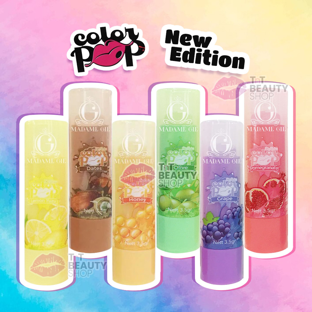 Jual Madame Gie Color Pop Lip Balm Fruity New Edition | TnT Beauty Shop ...