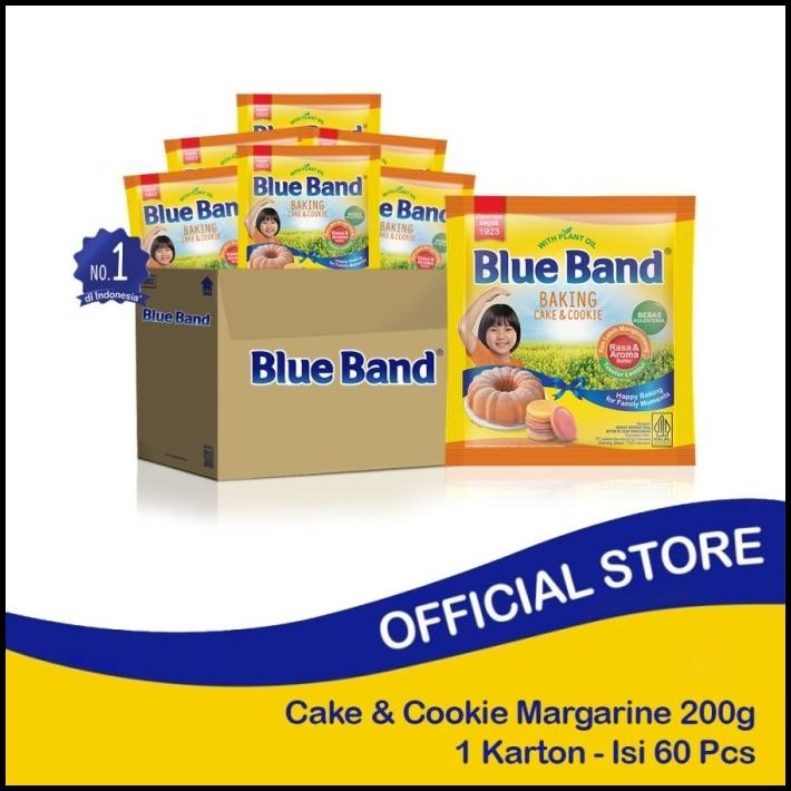 Jual BLUE BAND CAKE & COOKIE 200G 1 KARTON MARGARINE SACHET 60 X 200G ...