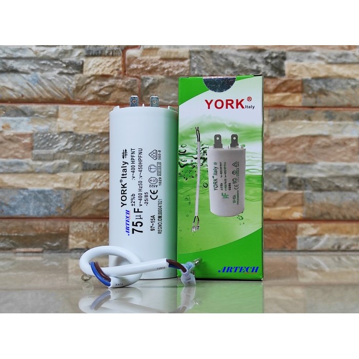 Jual YORK 75 UF - 450V KAPASITOR / CAPACITOR COLOK DAN KABEL (CAPACITOR ...