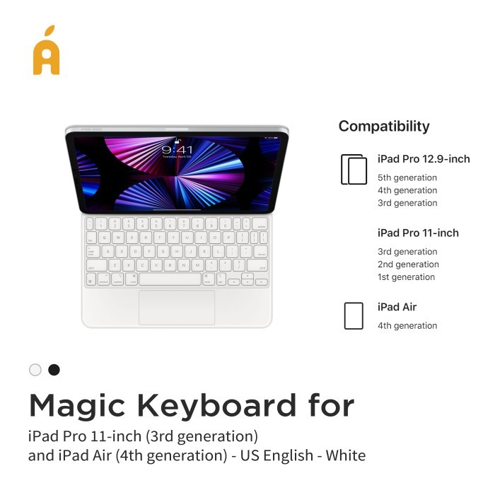 Jual Apple Magic Keyboard iPad Air 4 10.9" & iPad Pro 11" & iPad Pro 12 ...