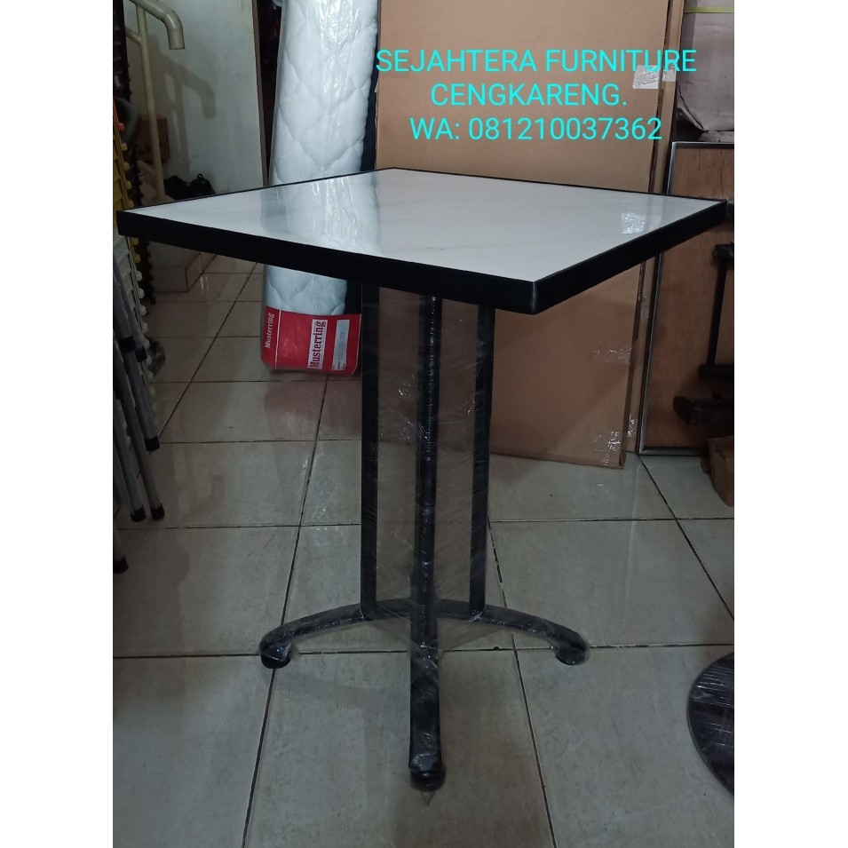 Jual meja makan cafe resto meja kafe TOP keramik granit kokoh dan berat 60 | Shopee Indonesia