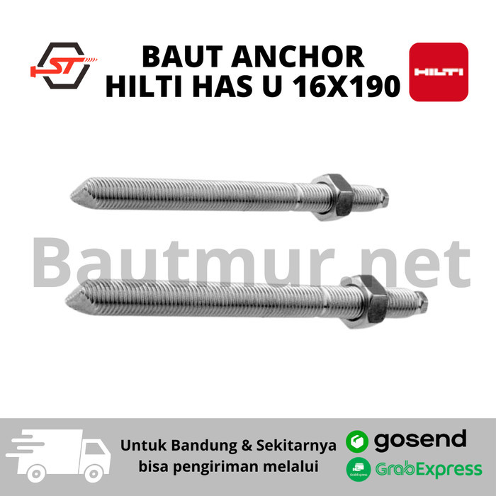 Jual Baut Angkur HILTI HAS U M12 x 160 Grade 5.8 - Chemical Anchor ...