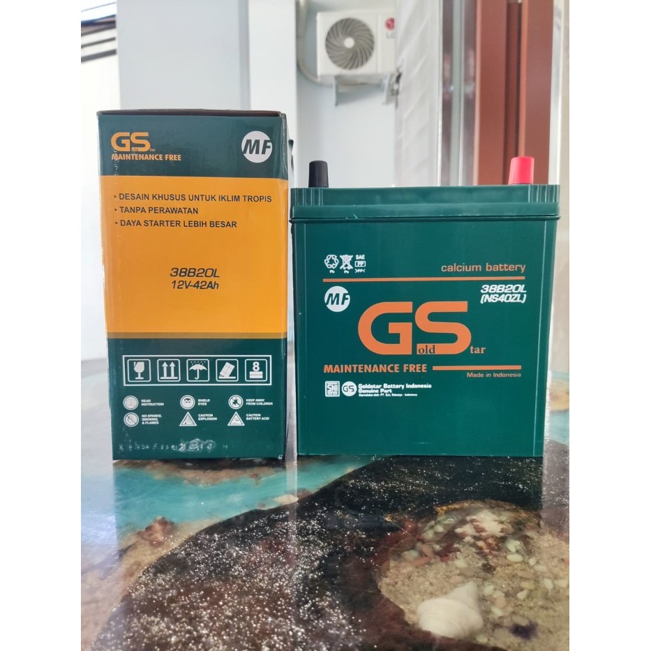 Jual Aki mobil merk GS GoldStar Tipe NS40ZL MF Aki KERING BERGARANSI | Shopee Indonesia