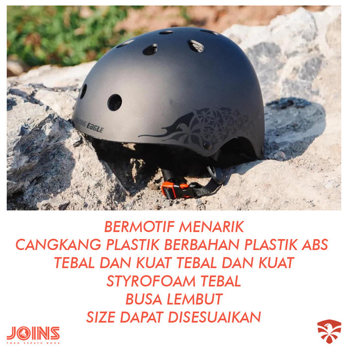 Jual Helm Sepatu Roda Inline Skate Flying Eagle H1 Grey | Shopee Indonesia
