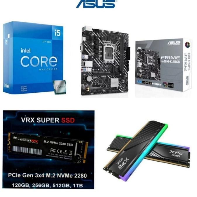 Jual Paket Processor Intel Core i5 12400 / i5 12400F Box Gen 12 LGA 1700 RAM DDR5 16GB | Shopee ...