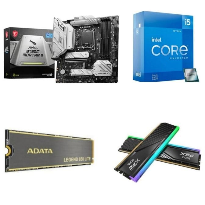Jual Paket Processor Gaming Intel Core i5 12400 / i5 12400F Gen 12 LGA 1700 RAM DDR5 16GB B760 ...