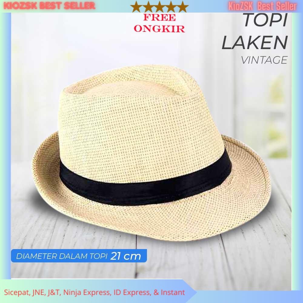 Jual Topi Fedora Univ Laken Hat Jazz Classic Vintage - Beige | Shopee ...