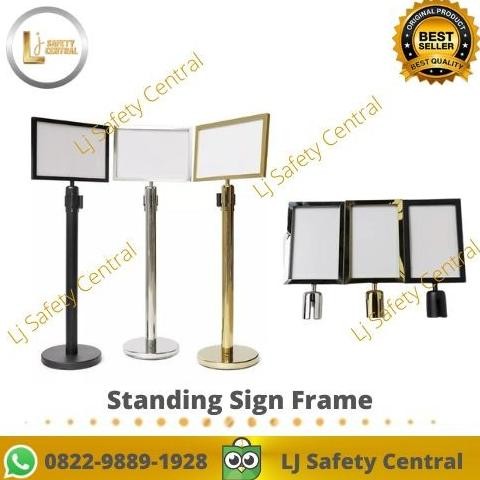 Jual Standing Sign Frame Stainless Papan Tiang Antrian | Shopee Indonesia