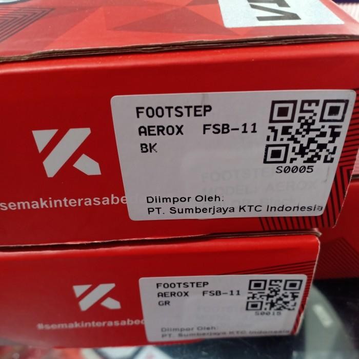 Jual footstep belakang fsb-11 kyta new aerox 155/ step aerox old ktc ...
