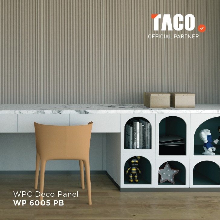 Jual TACO WPC Deco Panel Small Waves – TV 6005 PB Leather Mocha ...