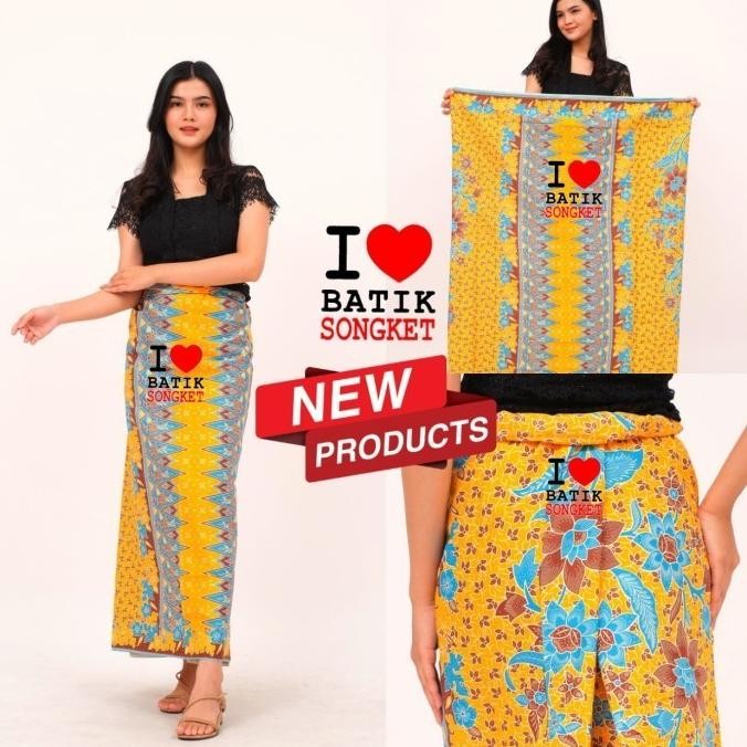 Jual SARUNG ENCIM MOTIF 5 BETAWI TUMPAL PUCUK REBUNG BATIK KUNING BIRU ...
