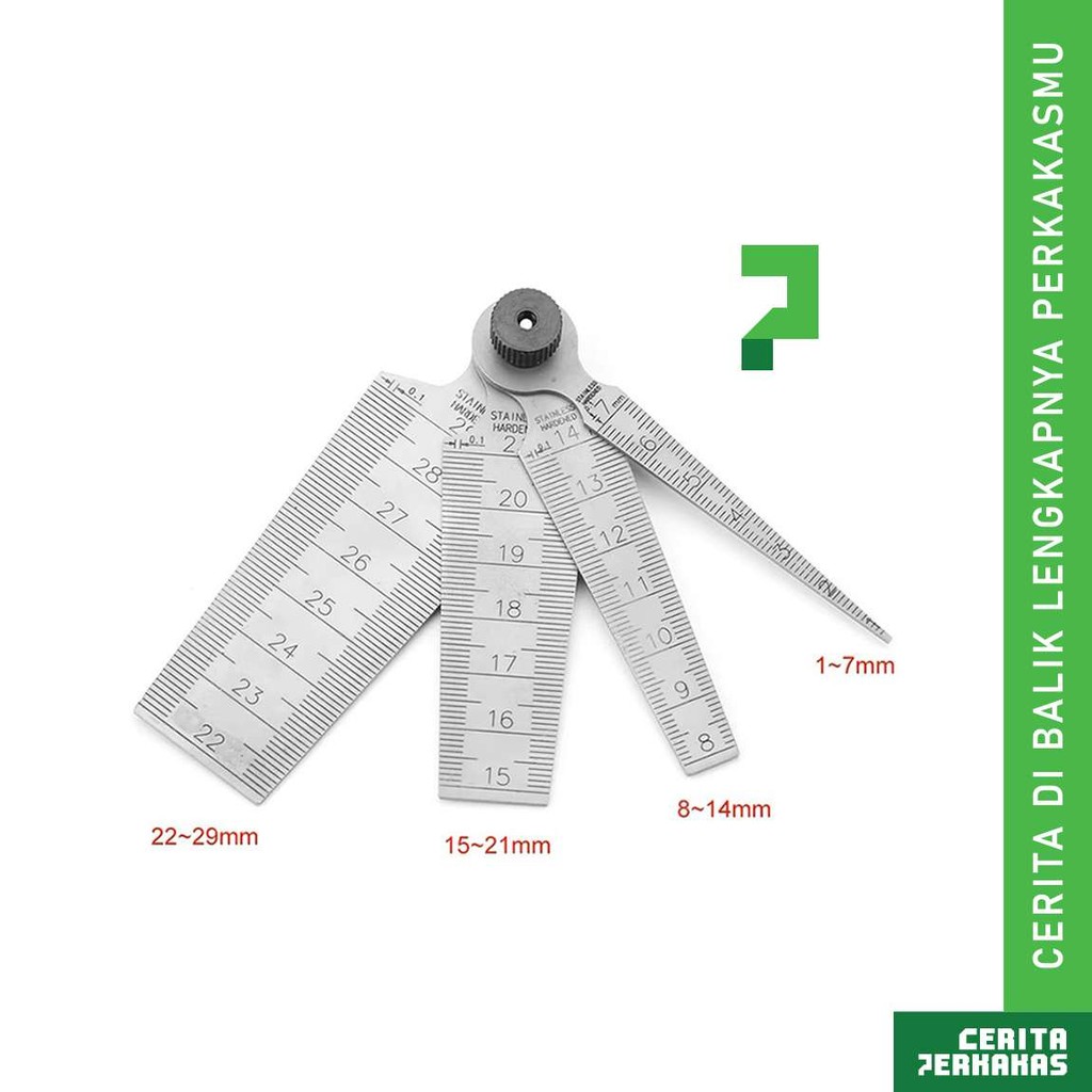 Jual Gauge Taper Feeler 0-29mm AI78 CP / Bore Stainless Hardened / Gap ...