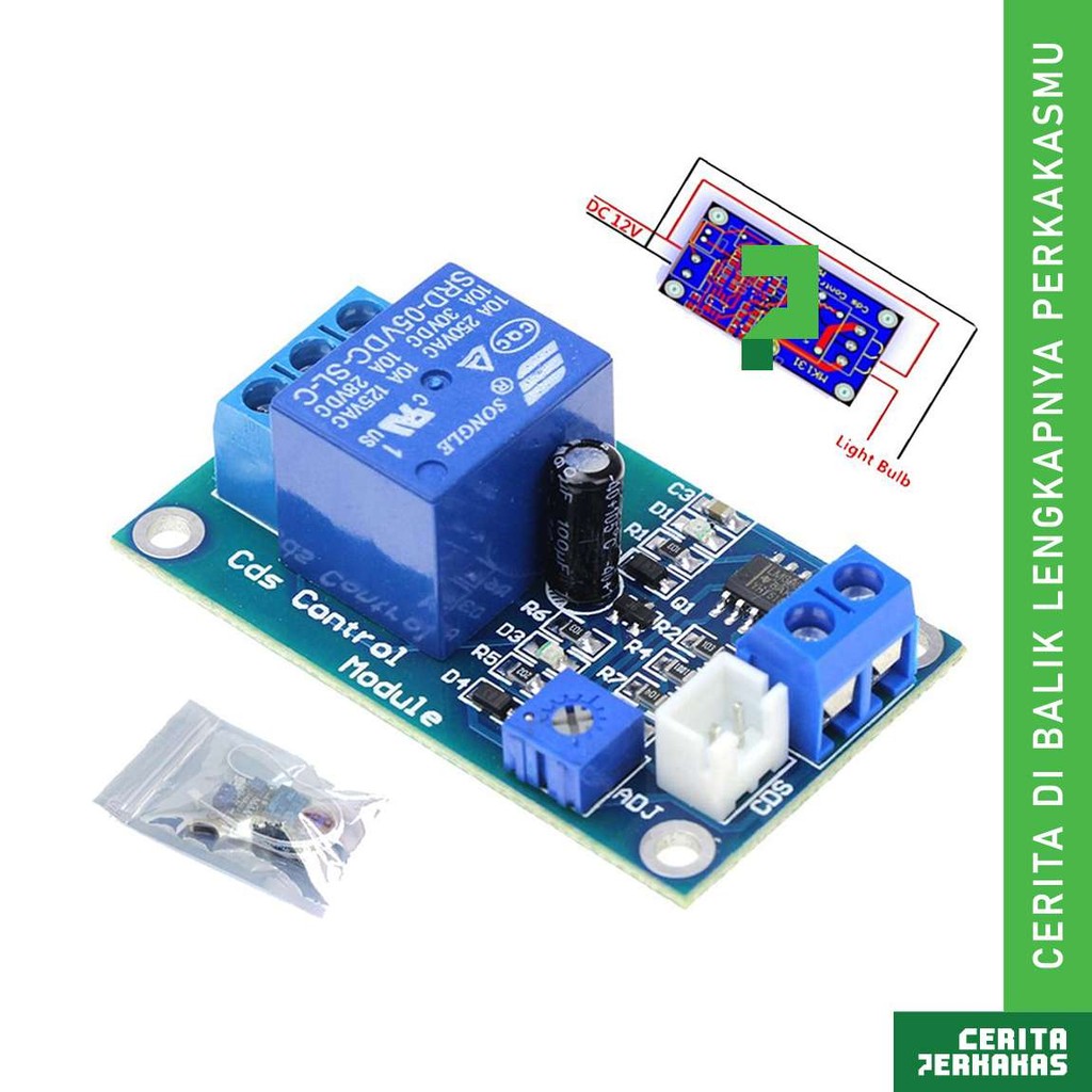 Jual Cahaya Sensor LDR XH-M131 CP / Relay Saklar 5V 12V 24V M131 Output Lampu Otomatis | Shopee ...