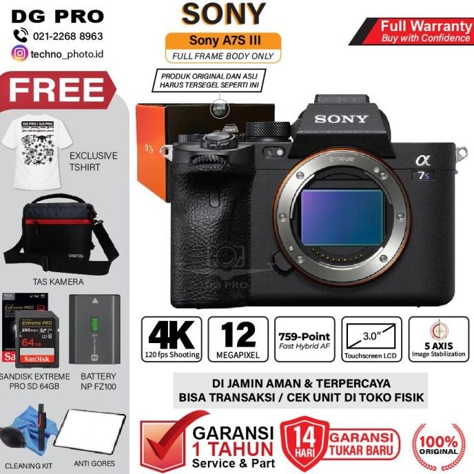 Jual Camera Sony A7Siii A7 S Mark Iii Body Only A7Sm3 A7S Iii ...