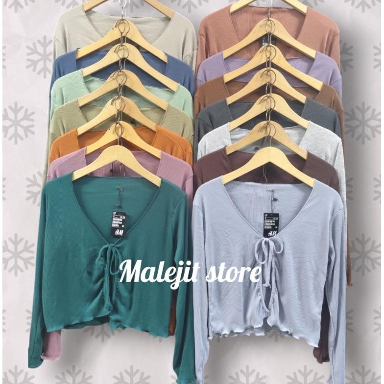 Jual ORIGINAL Cardigan crop top KOREAN model Tali kekinian [Grosir Termurah] lea | Shopee Indonesia