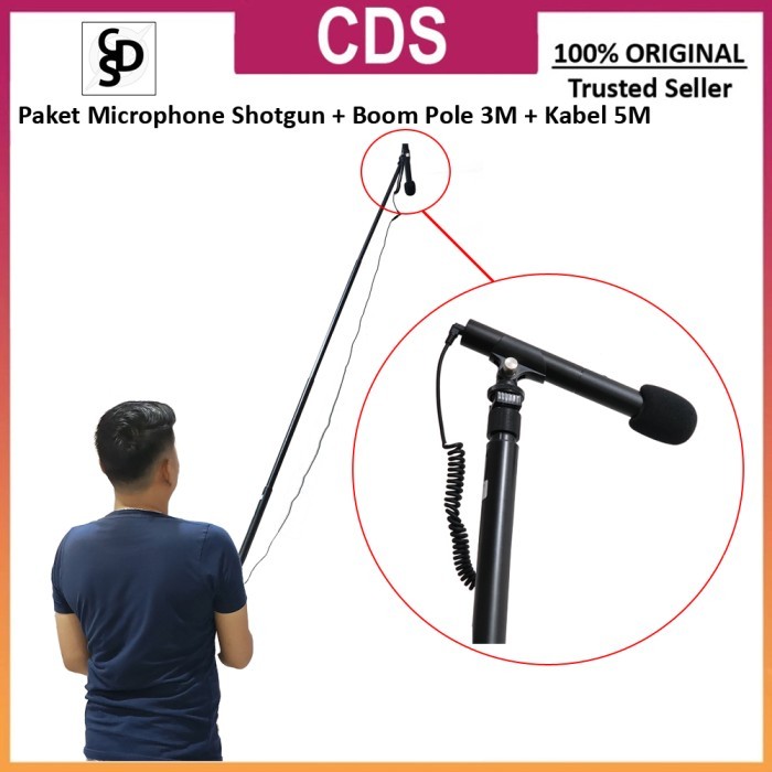 Jual Universal Paket Tiang Boom Pole TP-3008 + Shotgun Microphone CX-1 ...