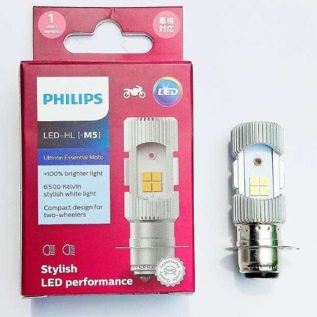Jual Philips Ultinon Essential Moto Led M5 H6 Kaki1 Putih Lampu Motor Bebek | Shopee Indonesia