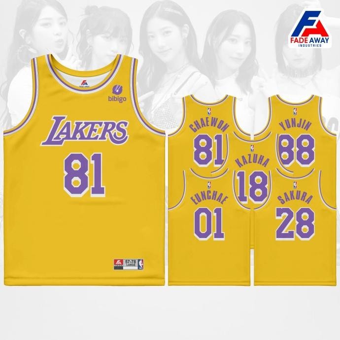 Jual JERSEY BASKET LE SSERAFIM X LOS ANGELES LAKERS | Shopee Indonesia