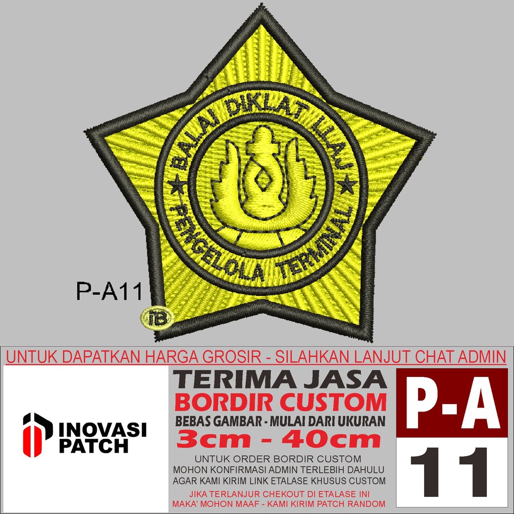 Jual INOVASI PATCH BORDIR LOGO P-A11 LENCANA DIKLAT LLAJ - REVIEW ...