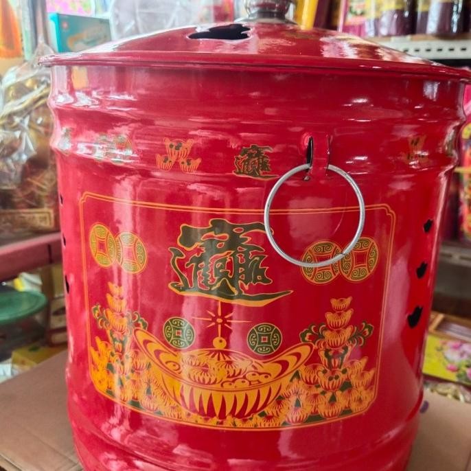 Jual Tong Bakar Kertas Sembahyang Merah Gambar Bahan Tebal | Shopee ...