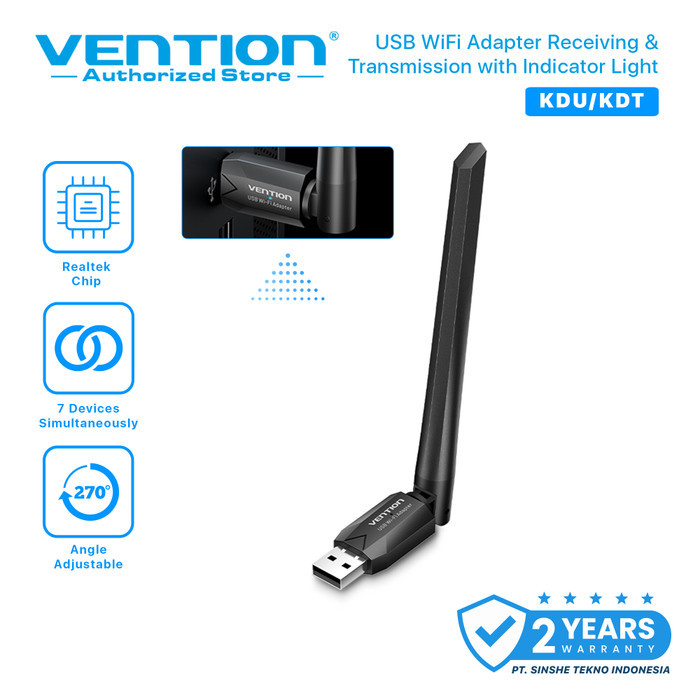 Jual Vention Wirele Ub Adapter Dongle Wifi Dual Band Antena | Shopee ...