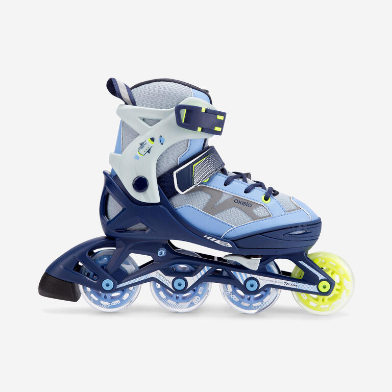 Jual Decathlon OXELO Sepatu Roda Inline Skate Anak Fit3 Abu-abu Space ...