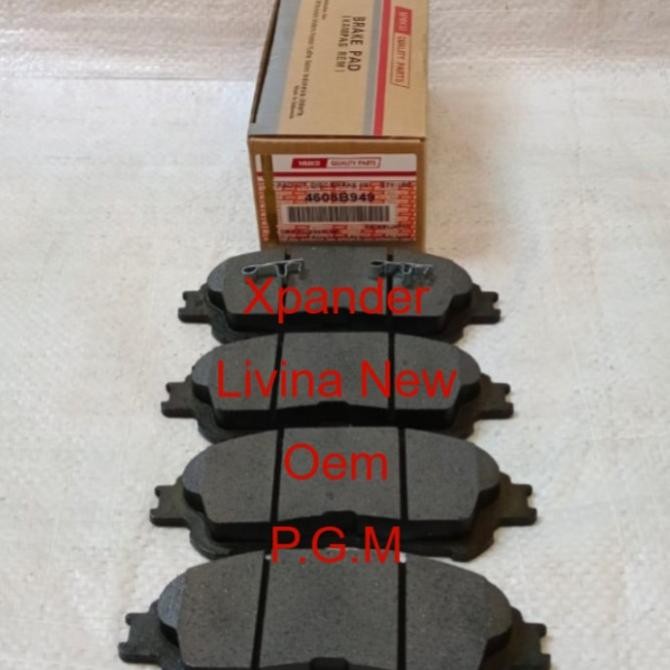 Jual Brake pad front kampas rem depan xpander expander livina new 4605B949 OEM | Shopee Indonesia