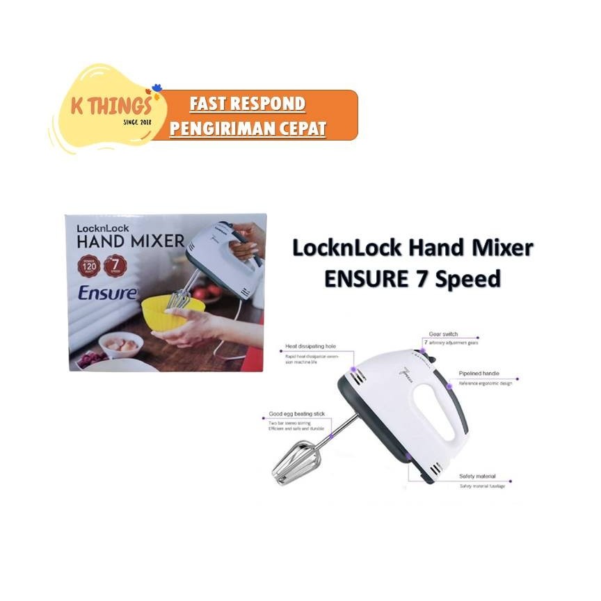 Jual LOCK&LOCK Hand Mixer 7 Speeds Ensure Elektronik Dapur | Shopee ...